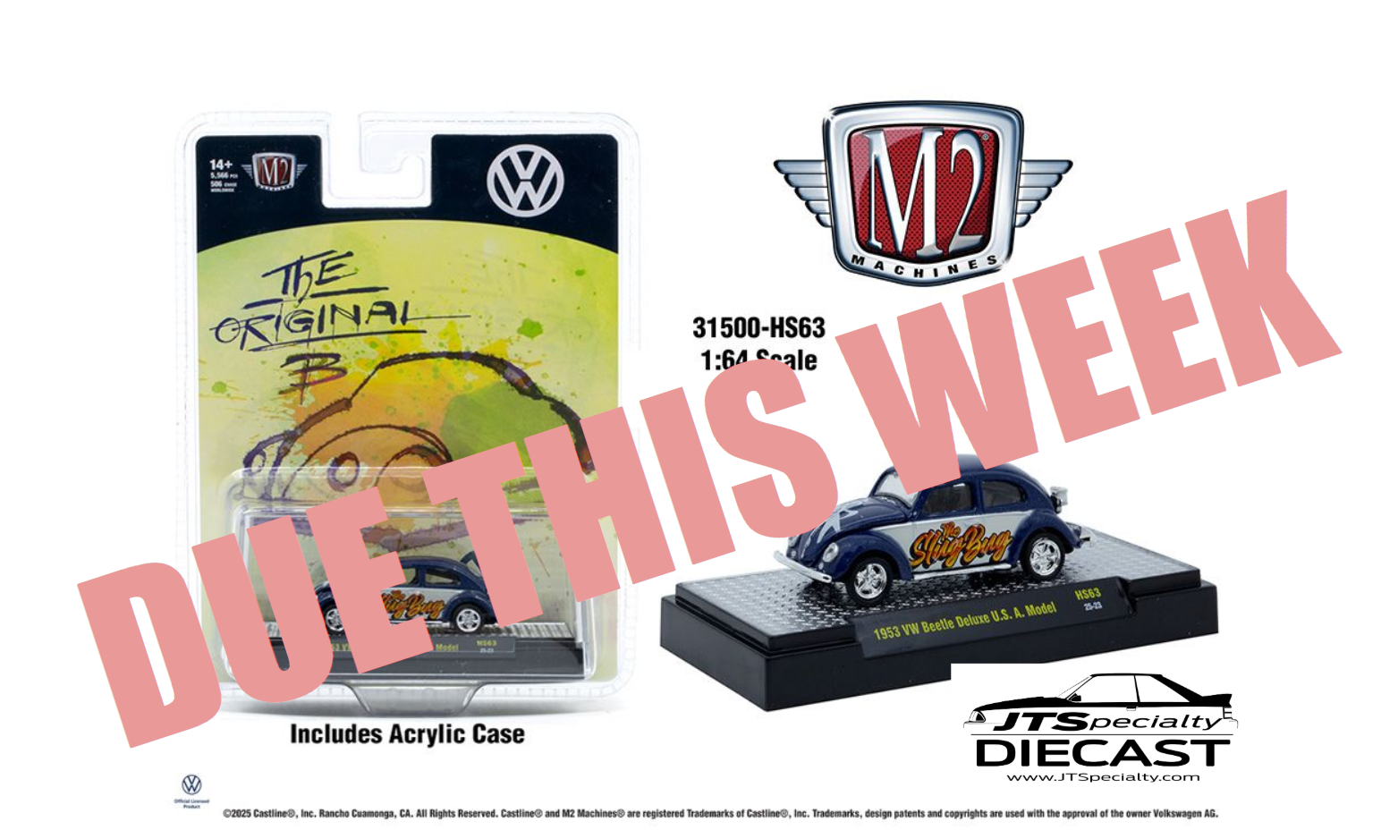 M2 1953 VW Beetle Deluxe Slug Bug - HOBBY SPECIAL – JTSpecialty